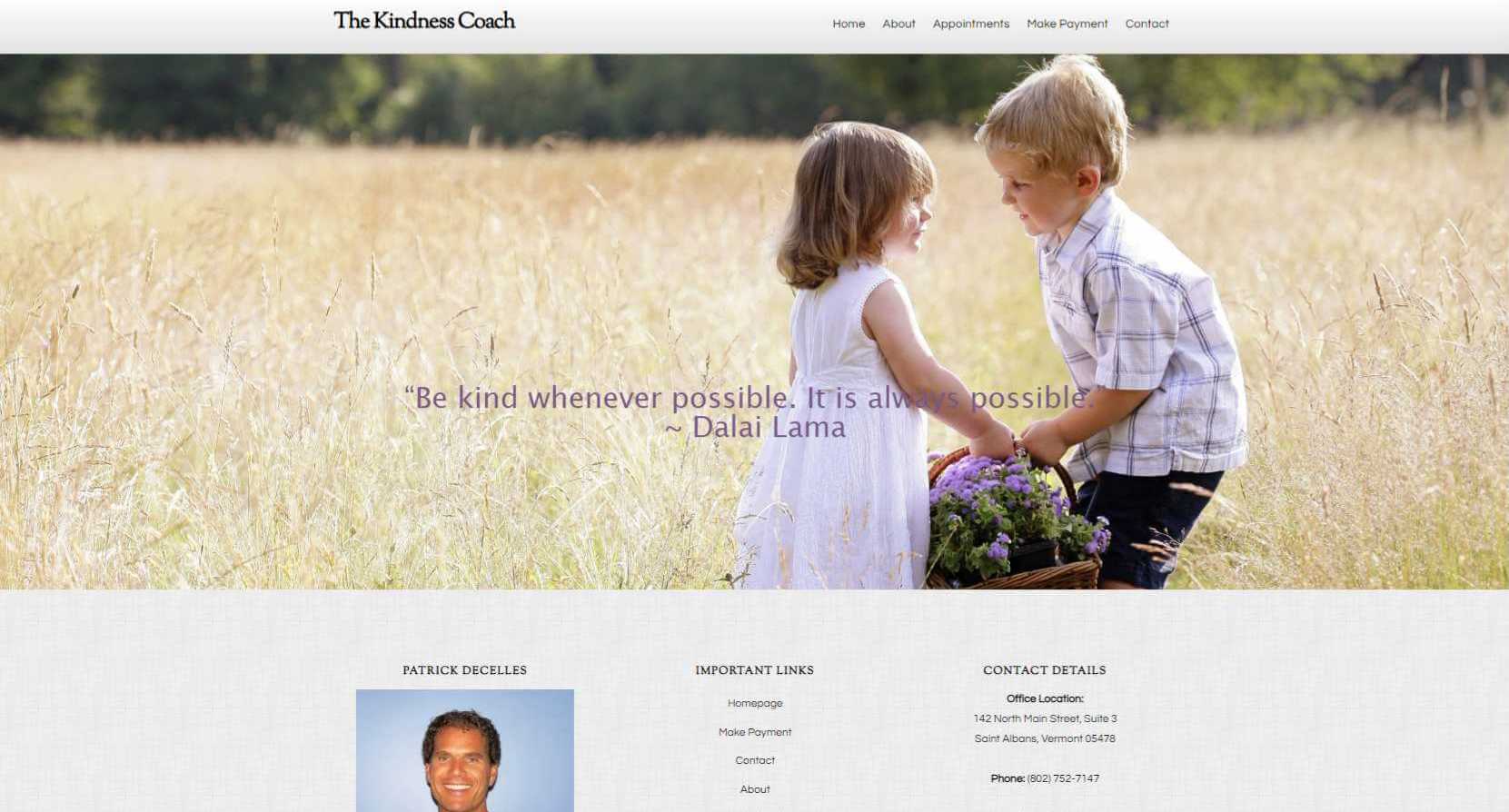 Website Completed: Kindness Coach Vermont - Advantage Creations